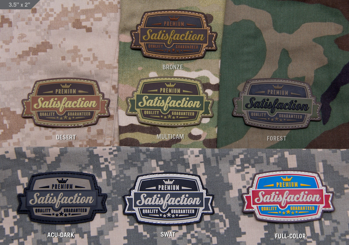 Satisfaction PVC Desert | Patches | SS Airsoft | Atlanta GA