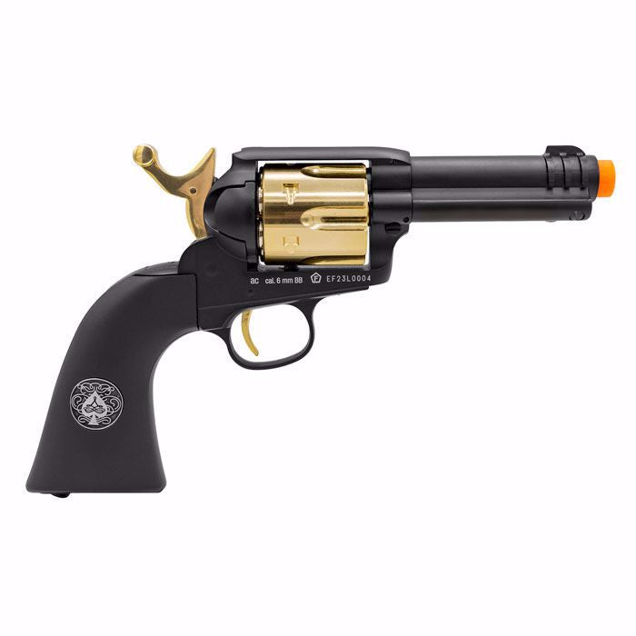 Elite Force Legends Gambler High Stakes Black Gold Airsoft Revolver ...