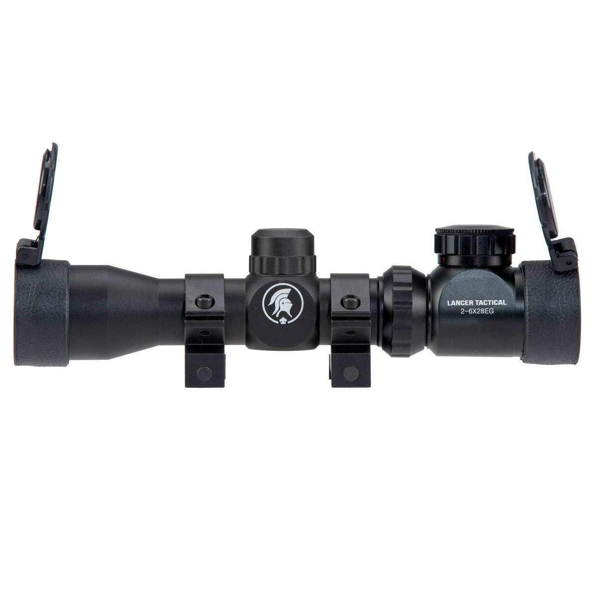 Lancer Tactical 2-6x Tactical Rifle Scope with Red/Green Illumination