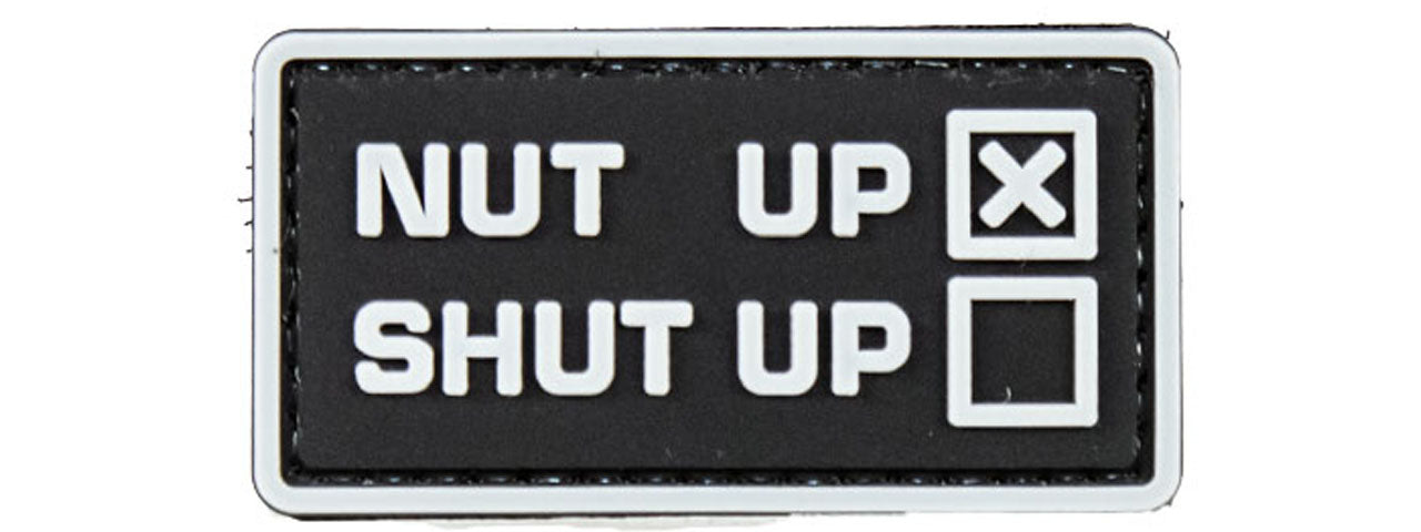 Patch PVC "Nut Up or Shut Up" | Patches | SS Airsoft | Atlanta GA
