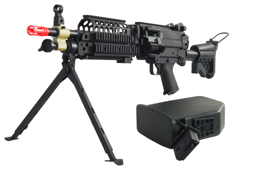 Atlas Custom Works Full Metal MK46 SAW Airsoft Machine Gun AEG | SS ...