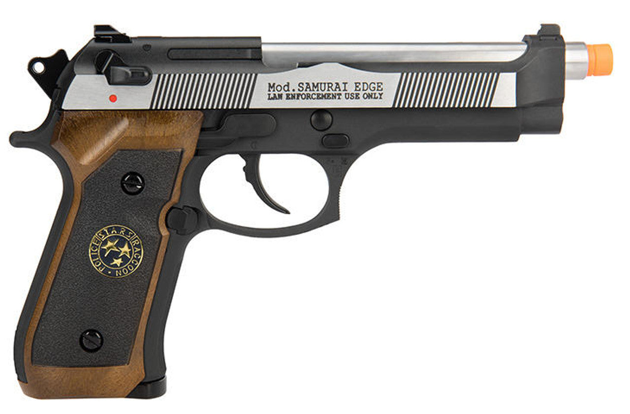 WE Tech RPD Biohazard Samurai Edge M92 GBB Airsoft Pistol - BLACK ...