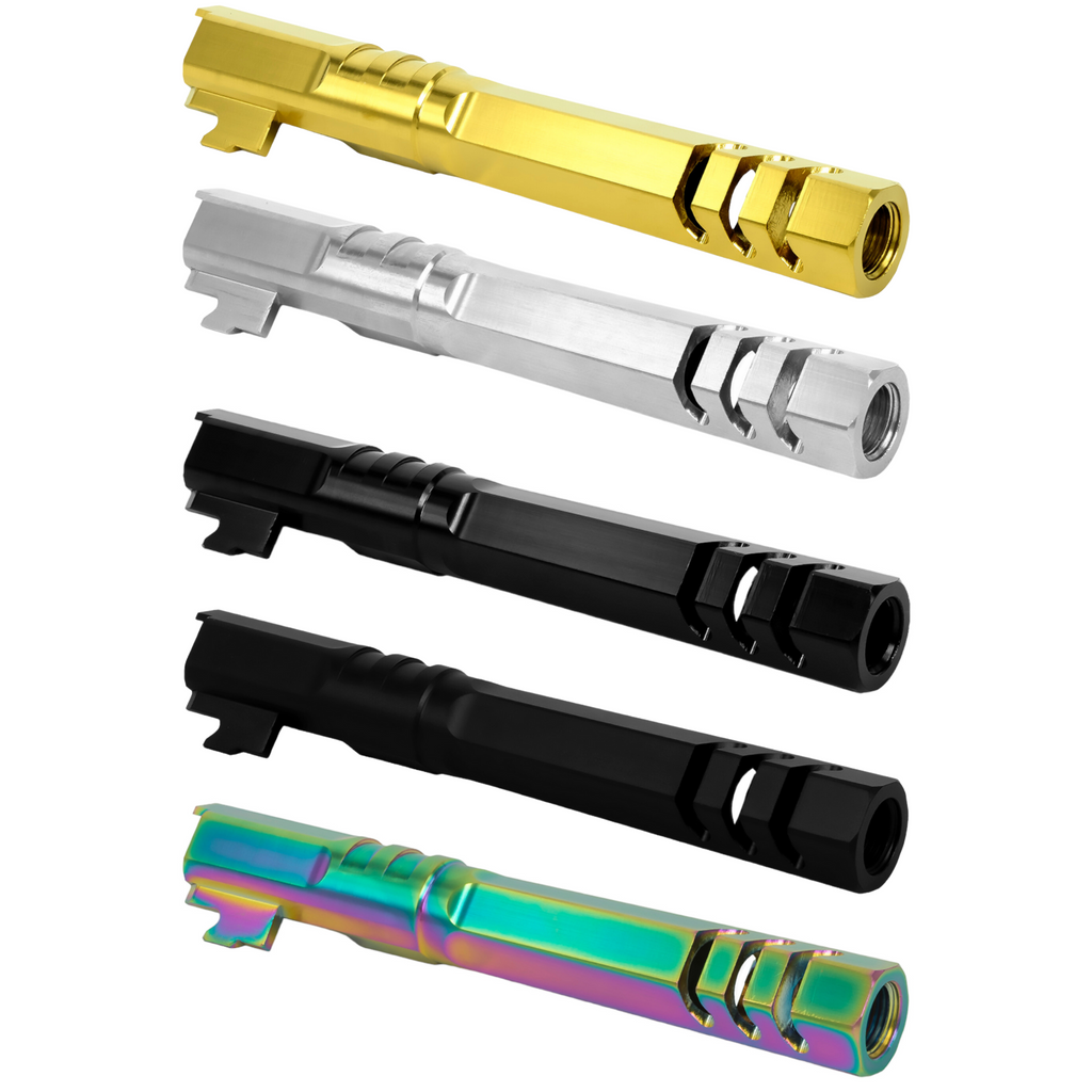 Edge Custom "HEXA" Steel Threaded Outer Barrel for TM Hi-Capa 5.1 ...