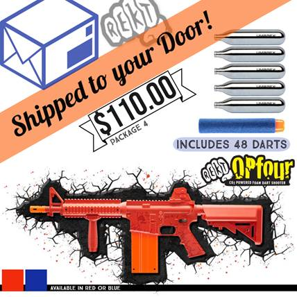 Rekt CO2 powered NERF M4 Bundle | Gas Gun | SS Airsoft | Atlanta GA