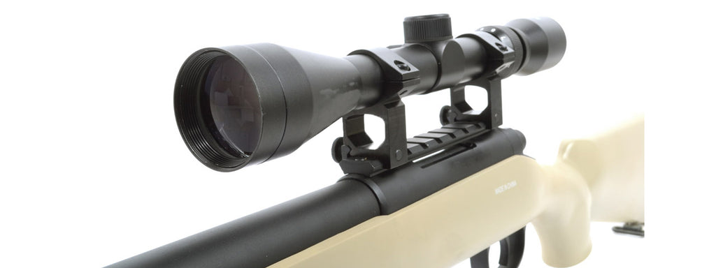 WELL VSR-10 BOLT ACTION AIRSOFT SNIPER RIFLE W/ SCOPE AND BIPOD (TAN ...