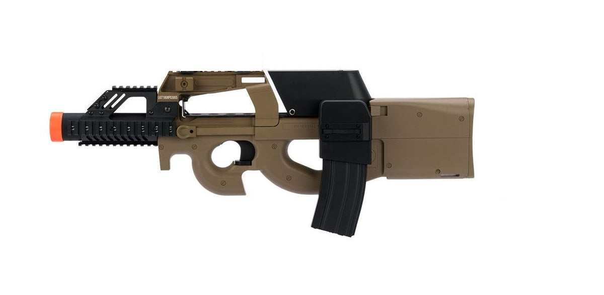 P90 Custom Terminator Airsoft AEG w/ Box Mag- Tan | AEG | SS Airsoft ...