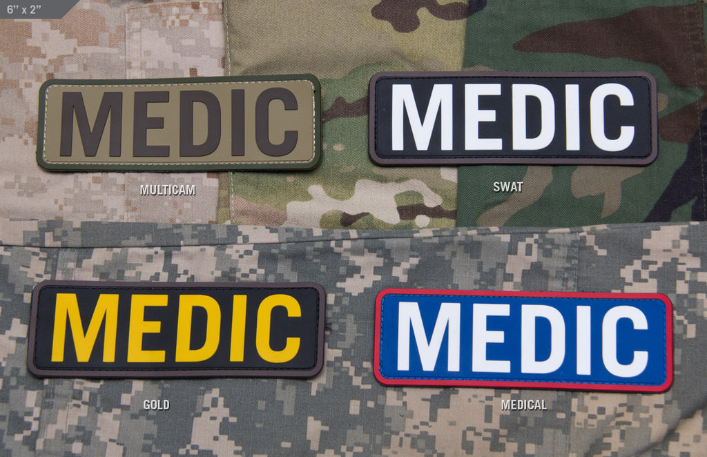 Medic 6x2 PVC Patch - Color : Gold | Patches | SS Airsoft | Atlanta GA