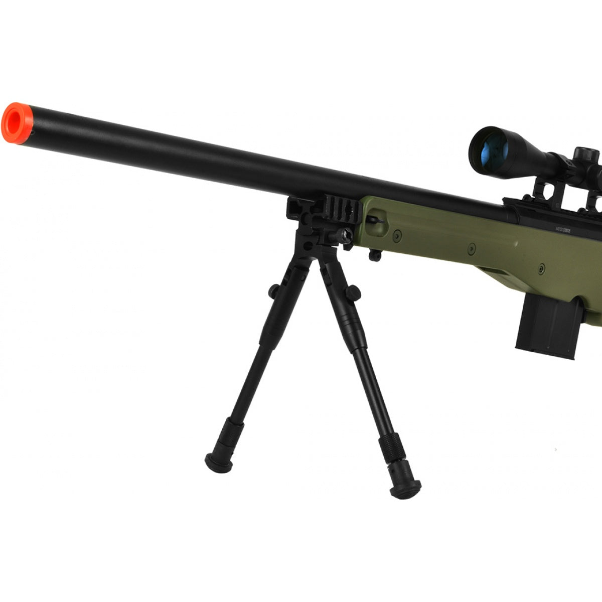 WELLFIRE AIRSOFT L96 AWP BOLT ACTION RIFLE W/ BIPOD AND SCOPE - Black ...