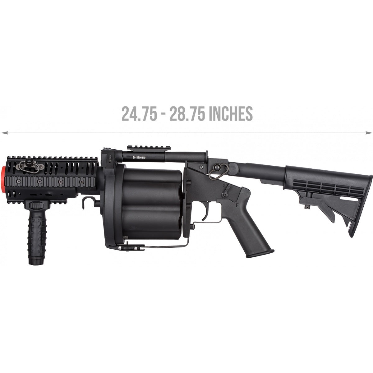 ICS 6 Round 40mm Airsoft Revolving Grenade Launcher