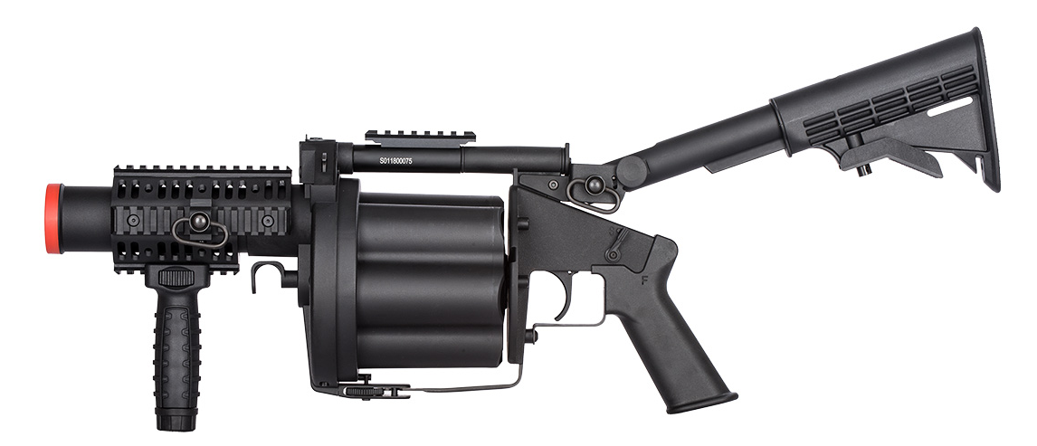 ICS 6 Round 40mm Airsoft Revolving Grenade Launcher